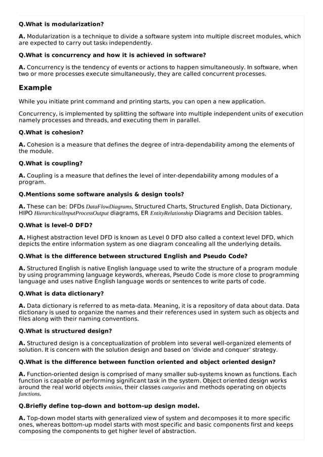 Software engineering interview questions | PDF