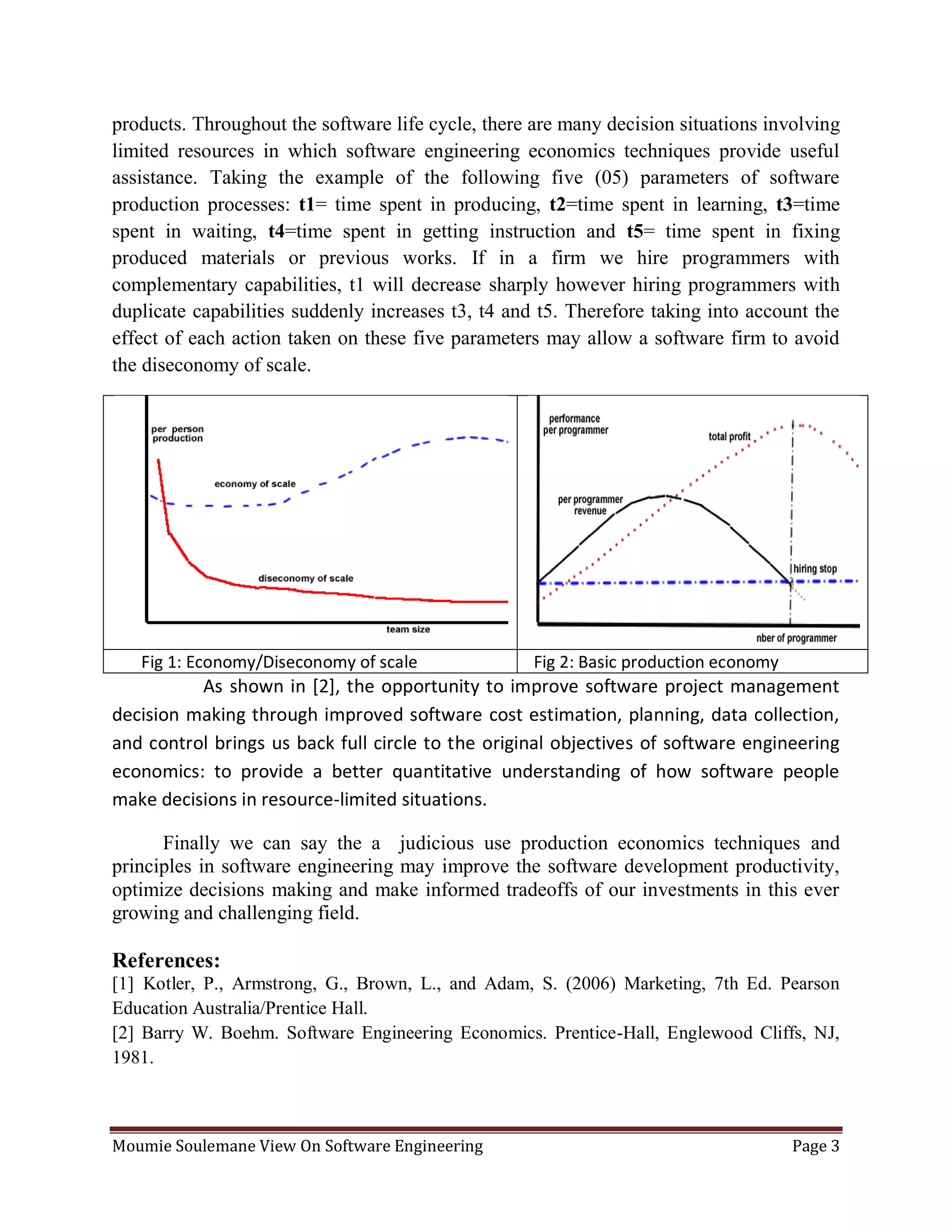 Software engineering in the context of production economic | PDF