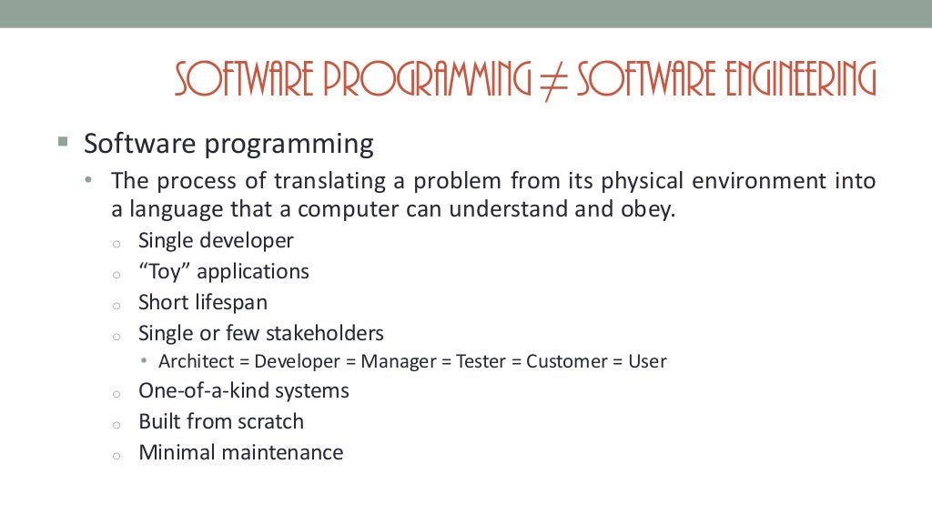 Software Engineering - Basics