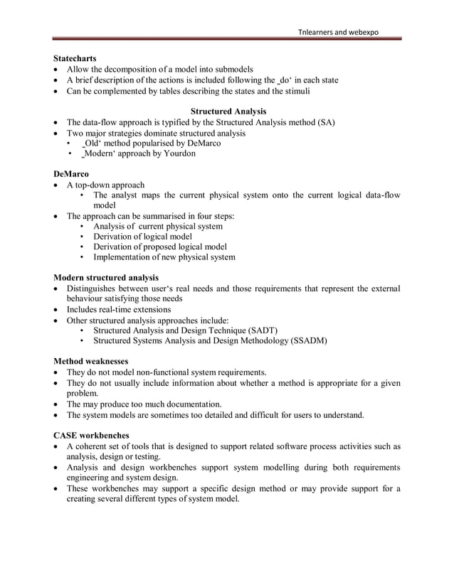 Software engineering lecture notes | PDF