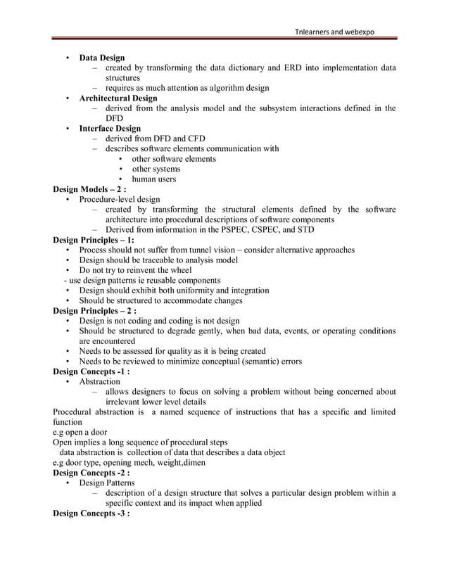 Software Engineering Lecture Notes Pdf