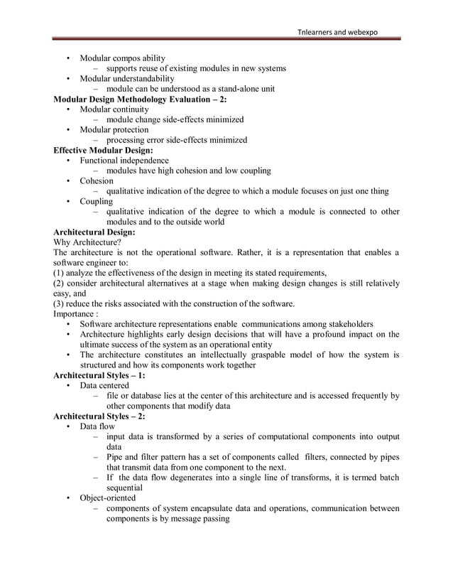 Software Engineering Lecture Notes Pdf