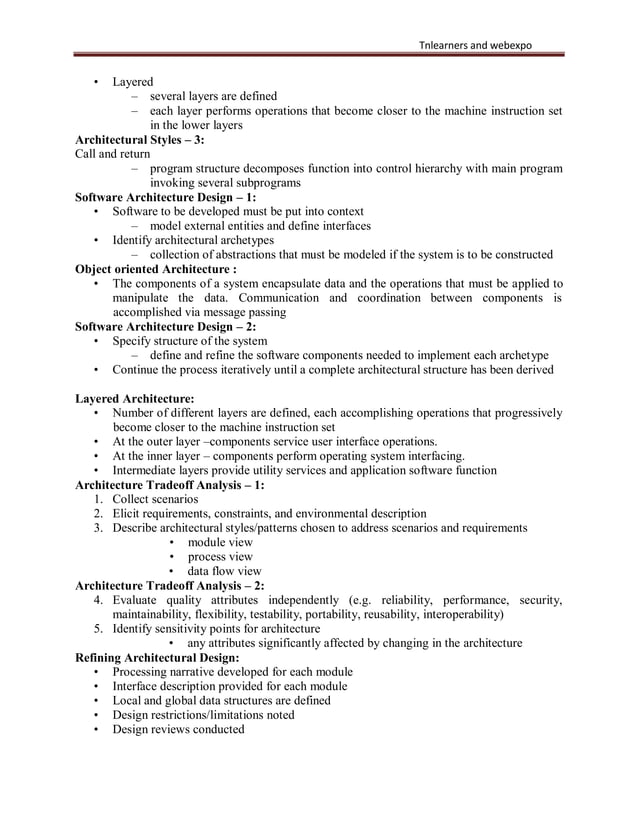 Software Engineering Lecture Notes Pdf 