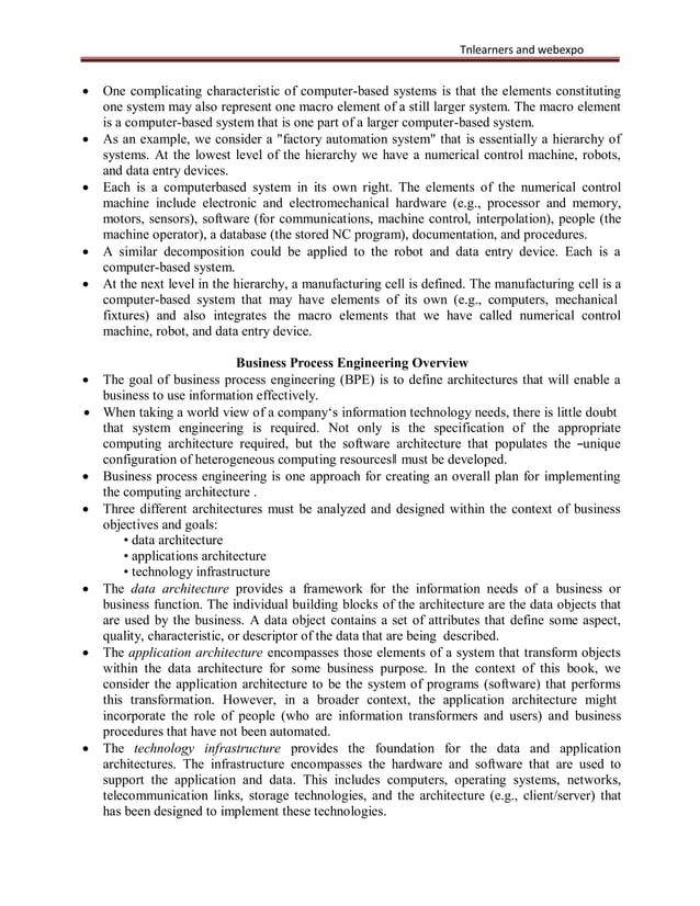 Software engineering lecture notes | PDF