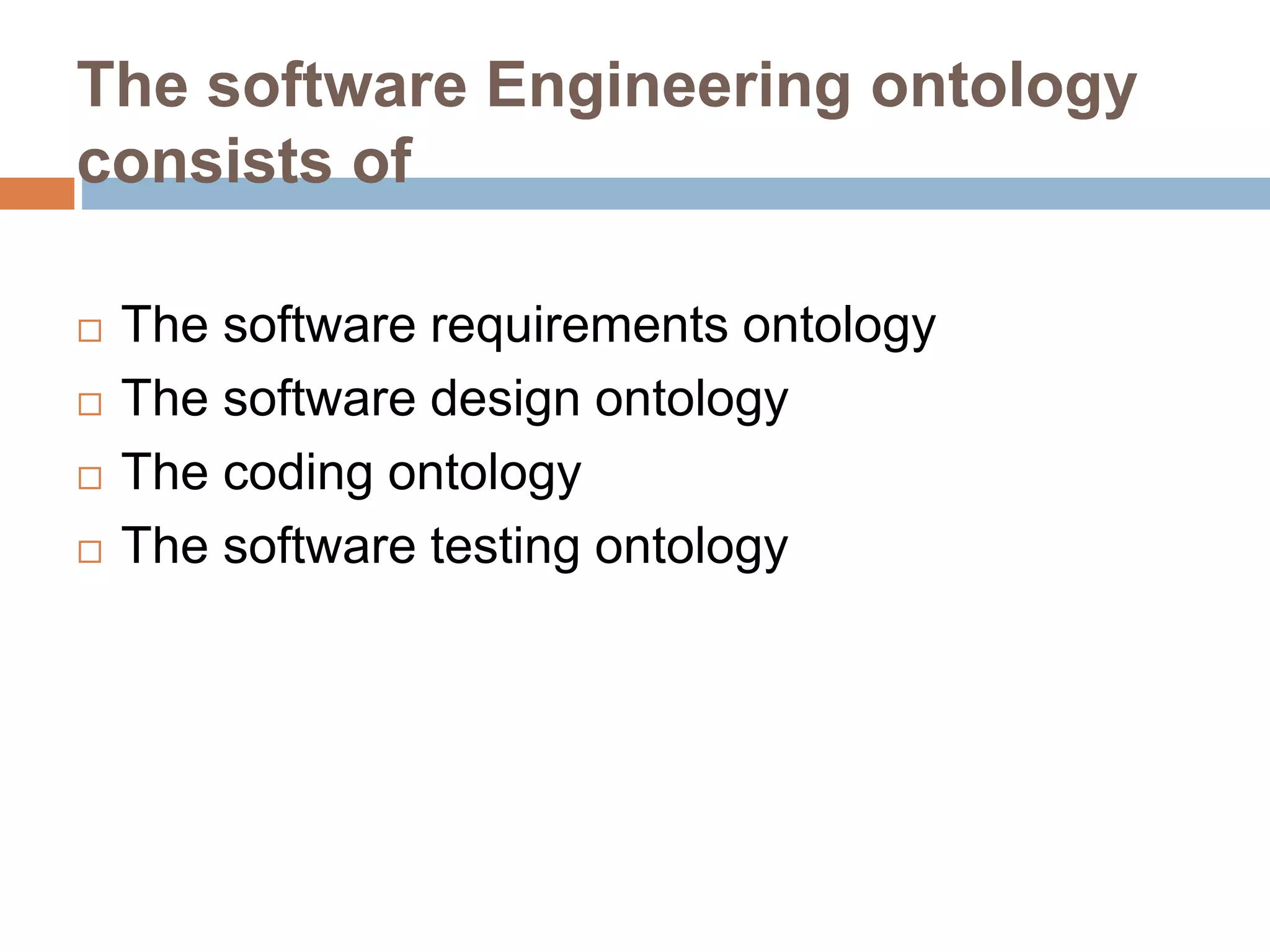 Software engineering ontology and software testing | PPTX