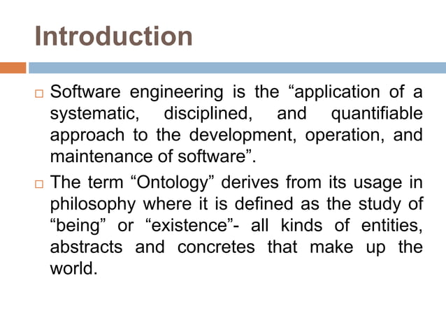 Software engineering ontology and software testing | PPT