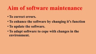 software maintenance | PPTX