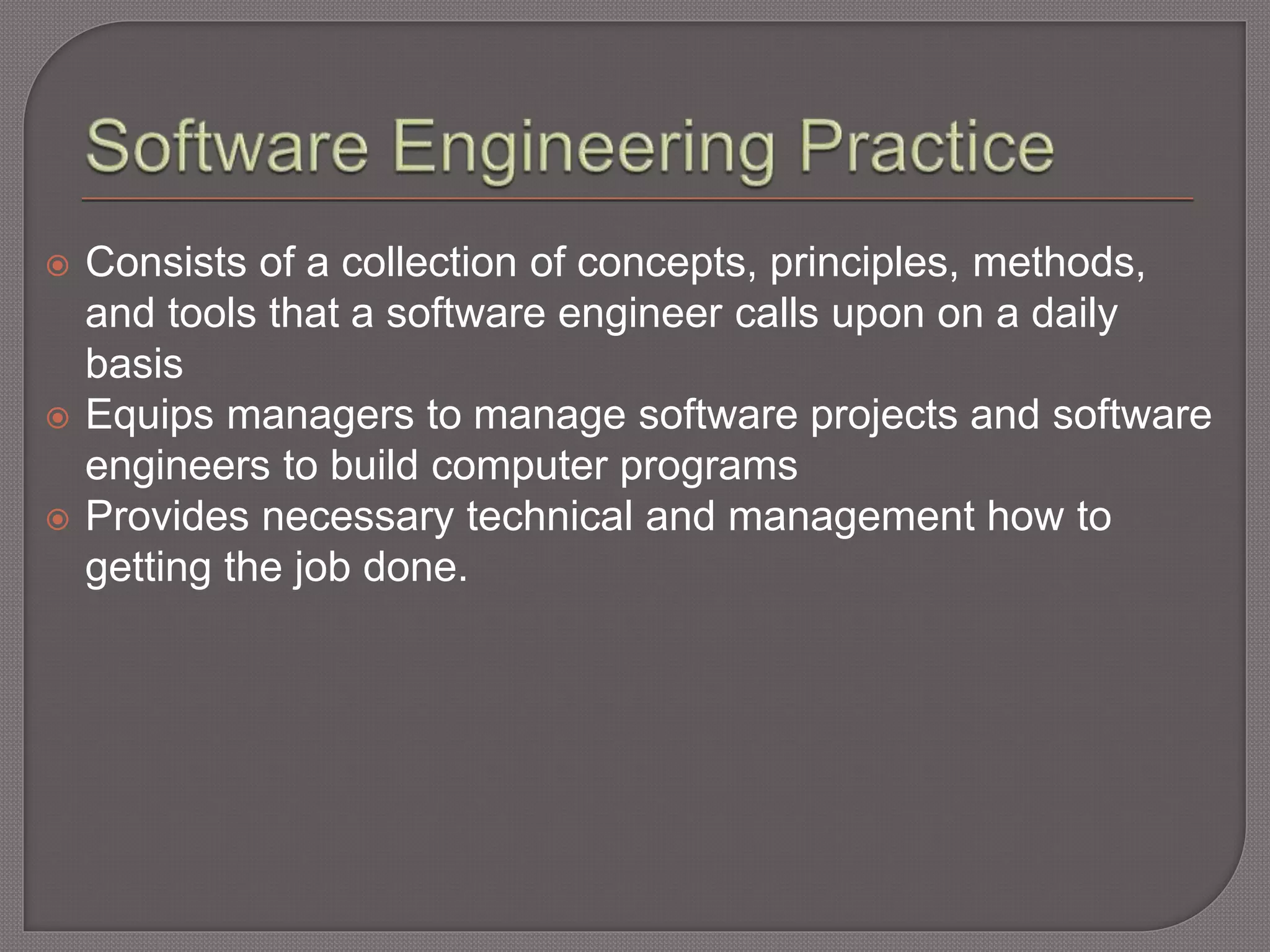Software Engineering Practice | PPTX