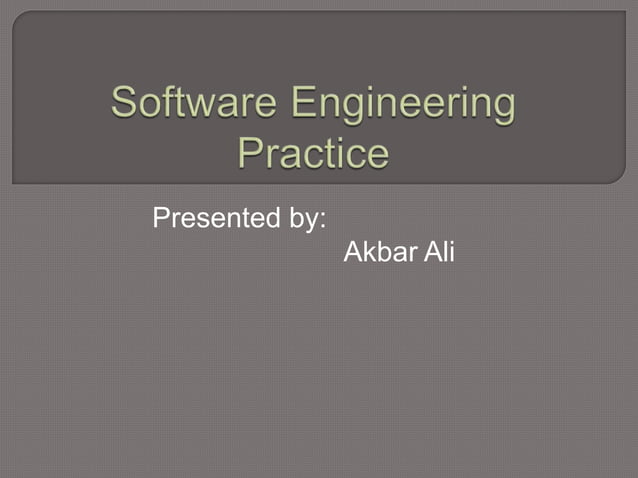 Software Engineering Practice Pptx Computer Software And Applications Computing