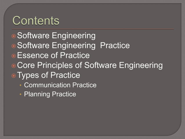 Software Engineering Practice Pptx Computer Software And Applications Computing