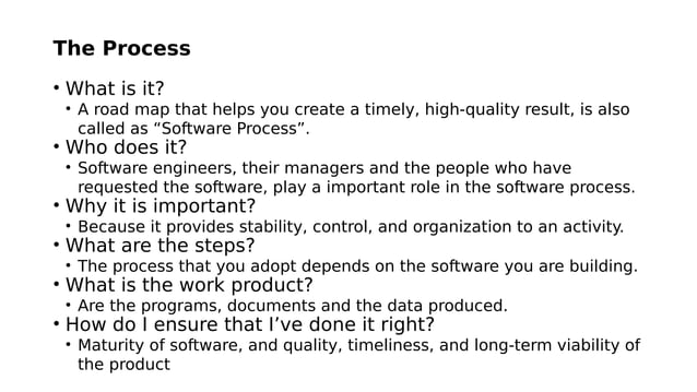 Software engineering process | PPT
