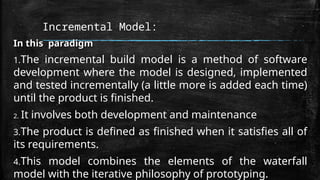 Software Engineering Process Models important | PPT