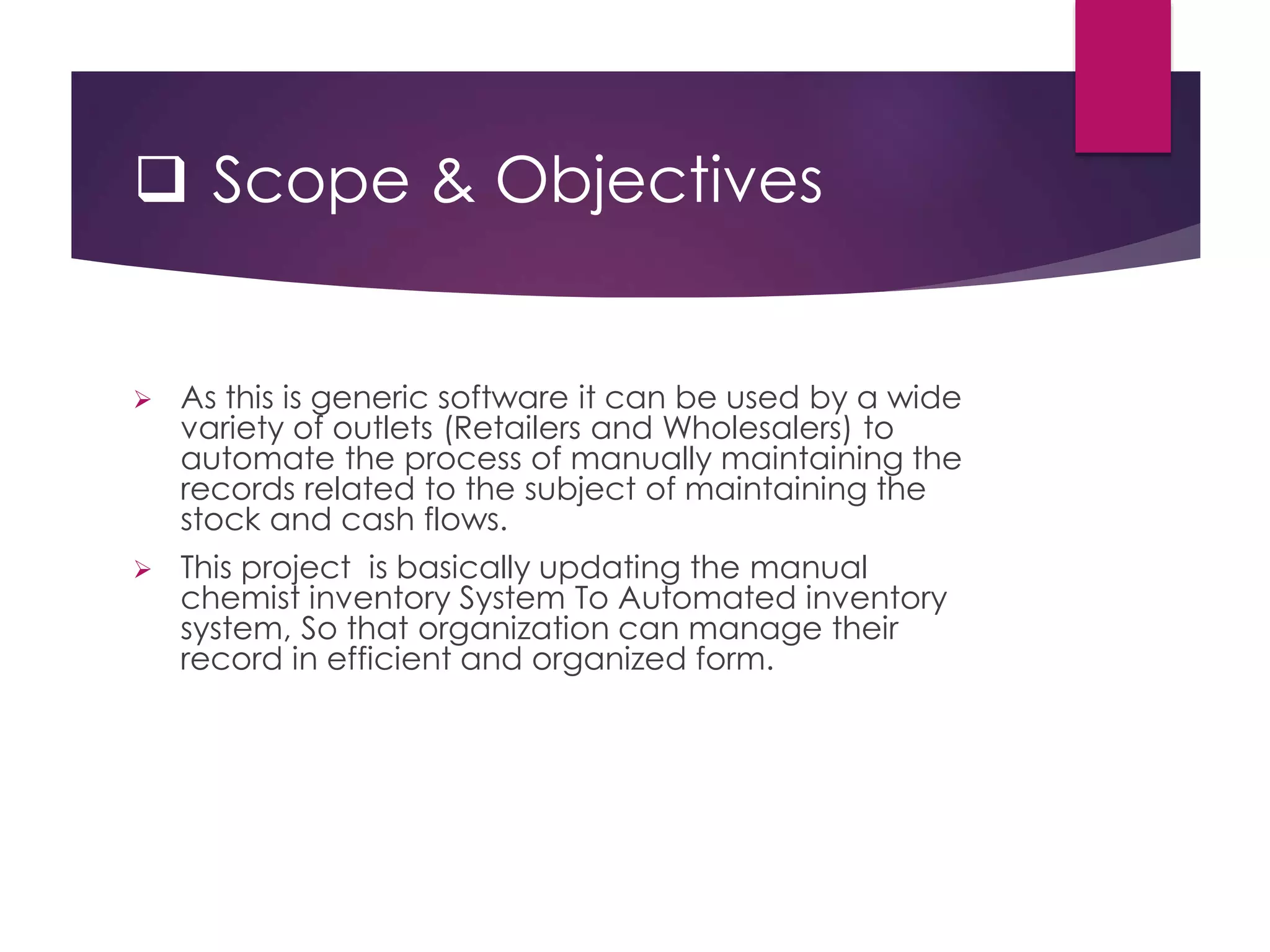 Medical Store Management System Software Engineering Project Pptx