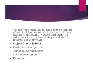 Medical Store Management System Software Engineering Project | PPTX