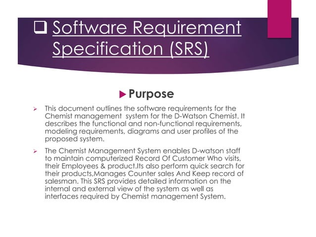 Medical Store Management System Software Engineering 1 | PPTX ...