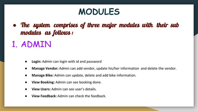 Software engineering project(Bikes and scooters rental system) | PPTX ...