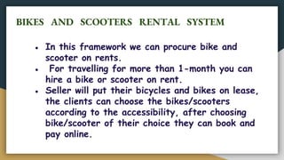 Software engineering project(Bikes and scooters rental system) | PPTX