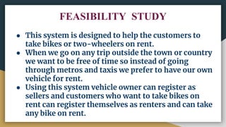 Software engineering project(Bikes and scooters rental system) | PPTX