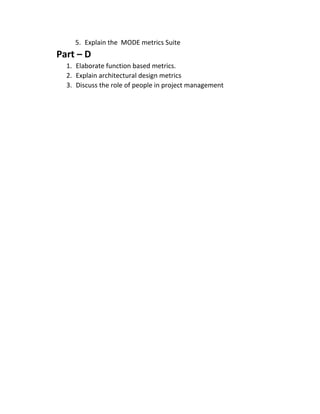 Software Engineering Question Bank All Pdf