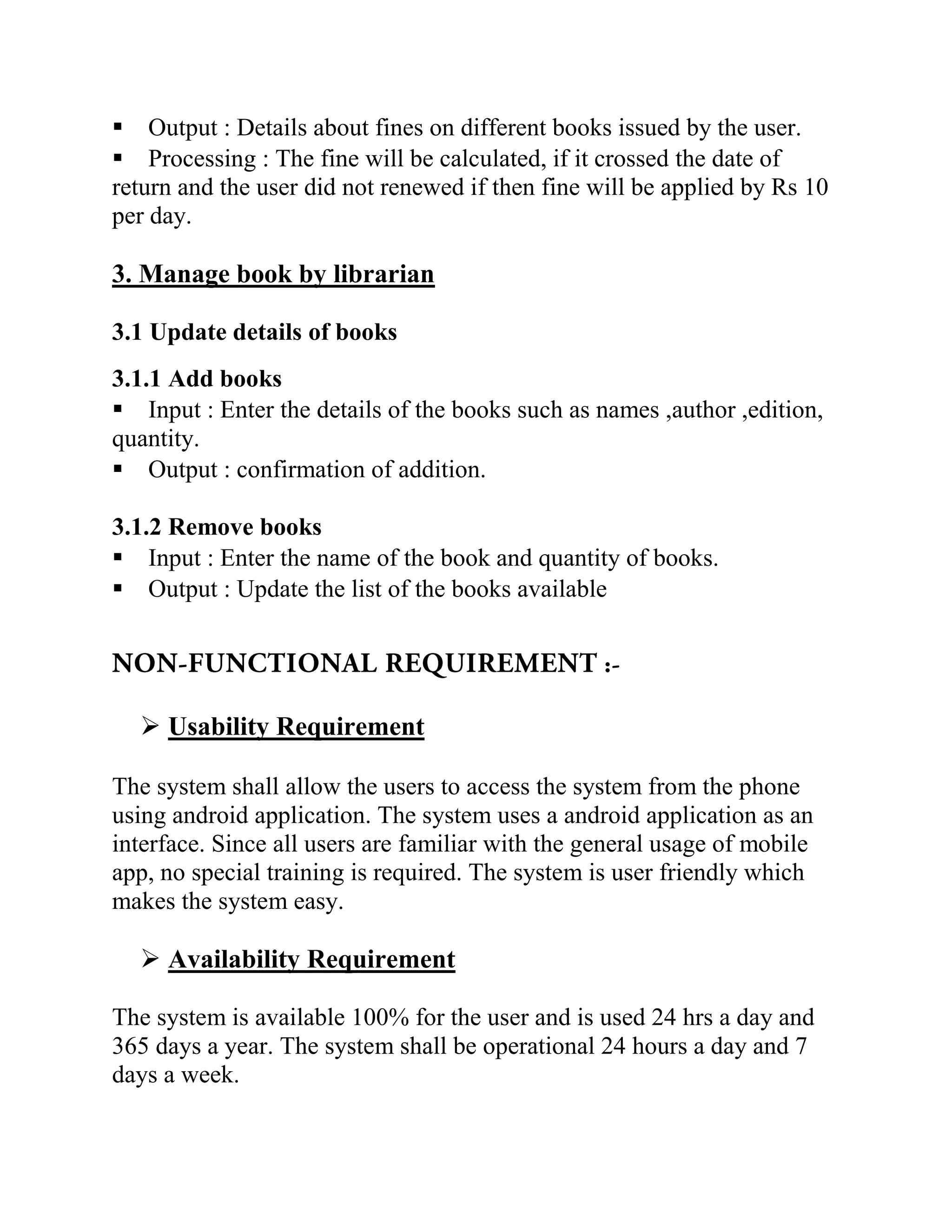 Software engineering srs library management assignment | PDF