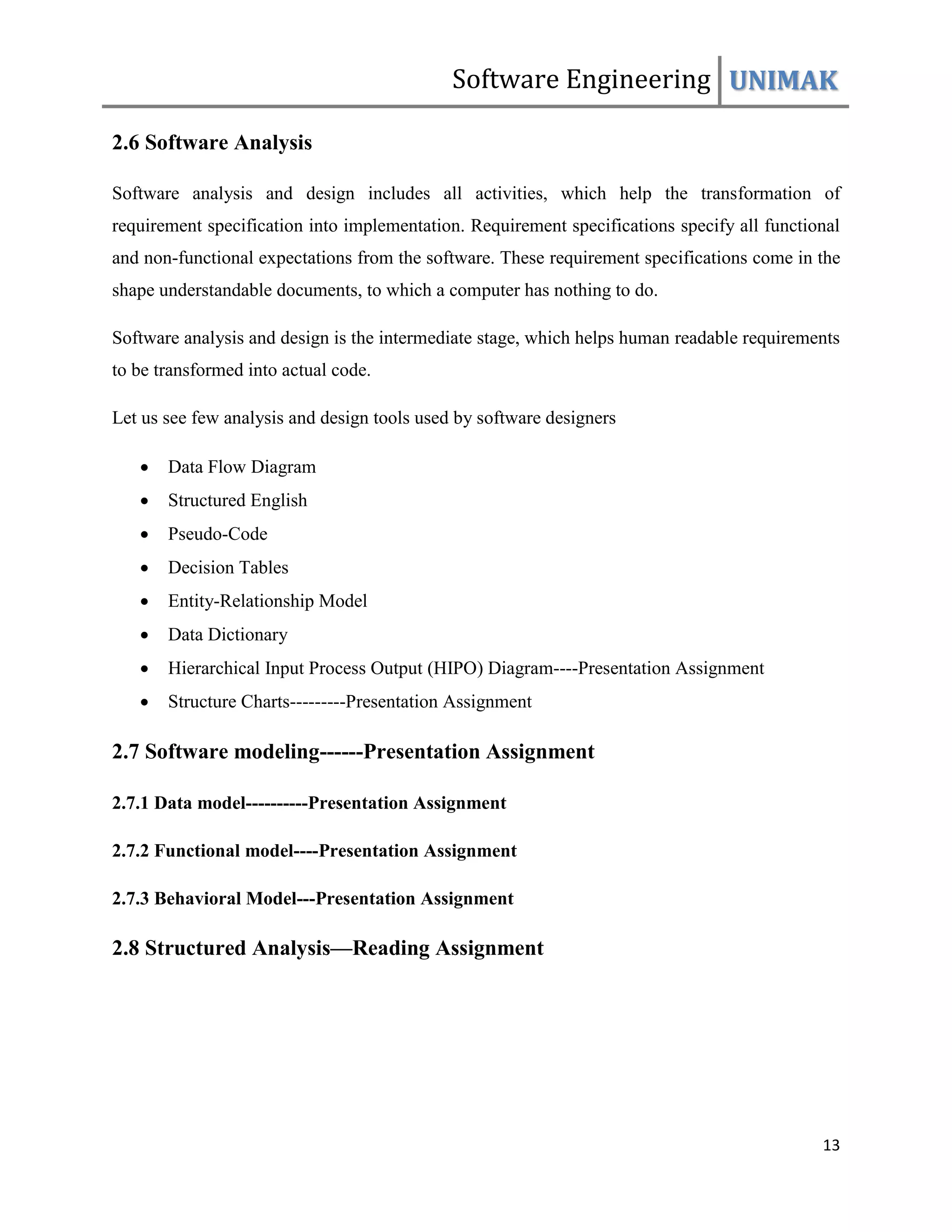 Software engineering Unit-2 | PDF