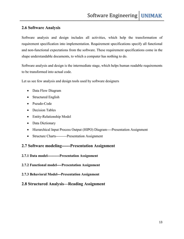 Software engineering Unit-2 | PDF