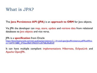 software engineering with jpa and systems | PPT