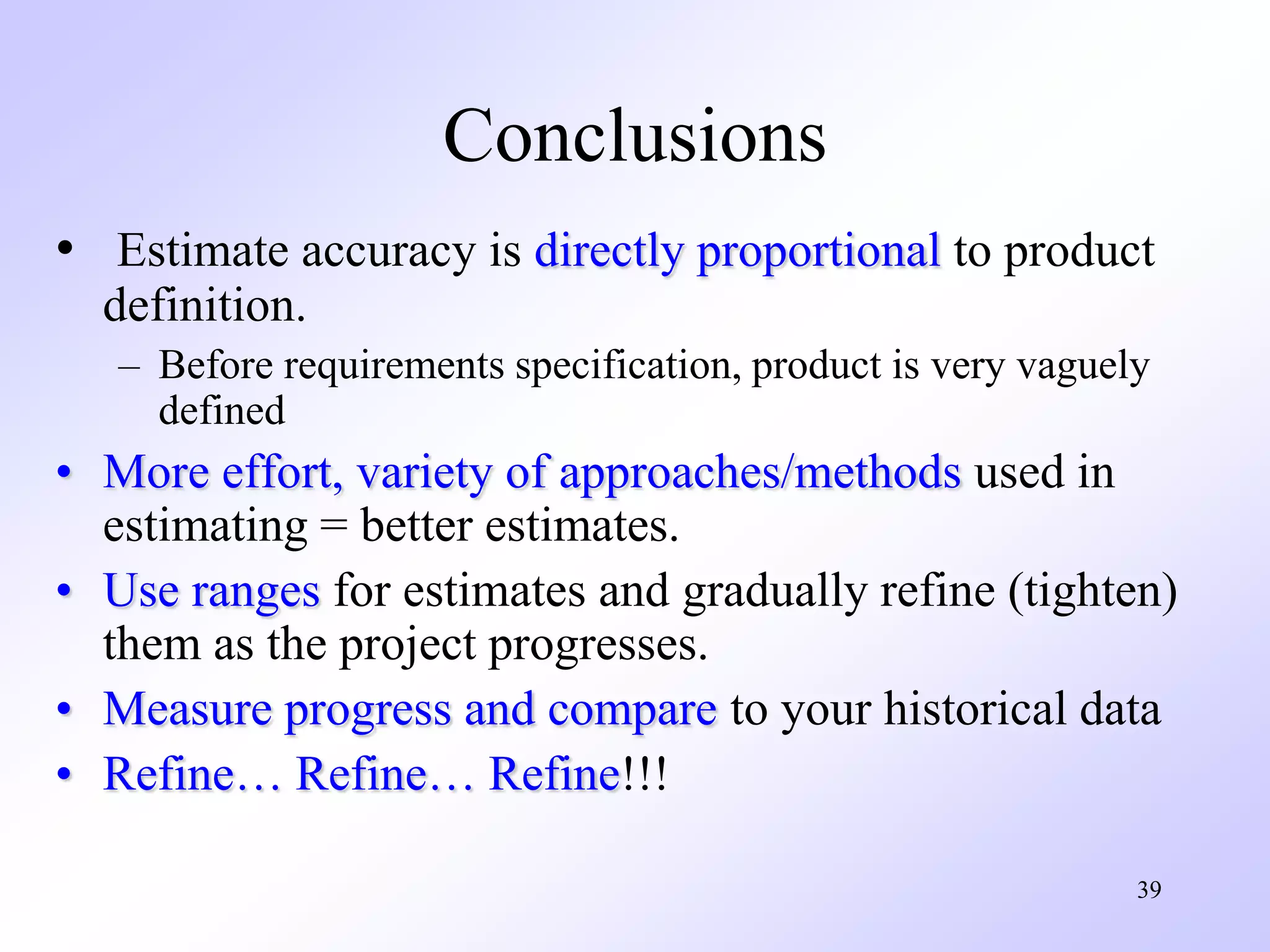 Software estimation | PPT