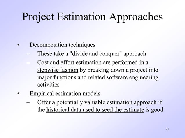 Software estimation | PPT
