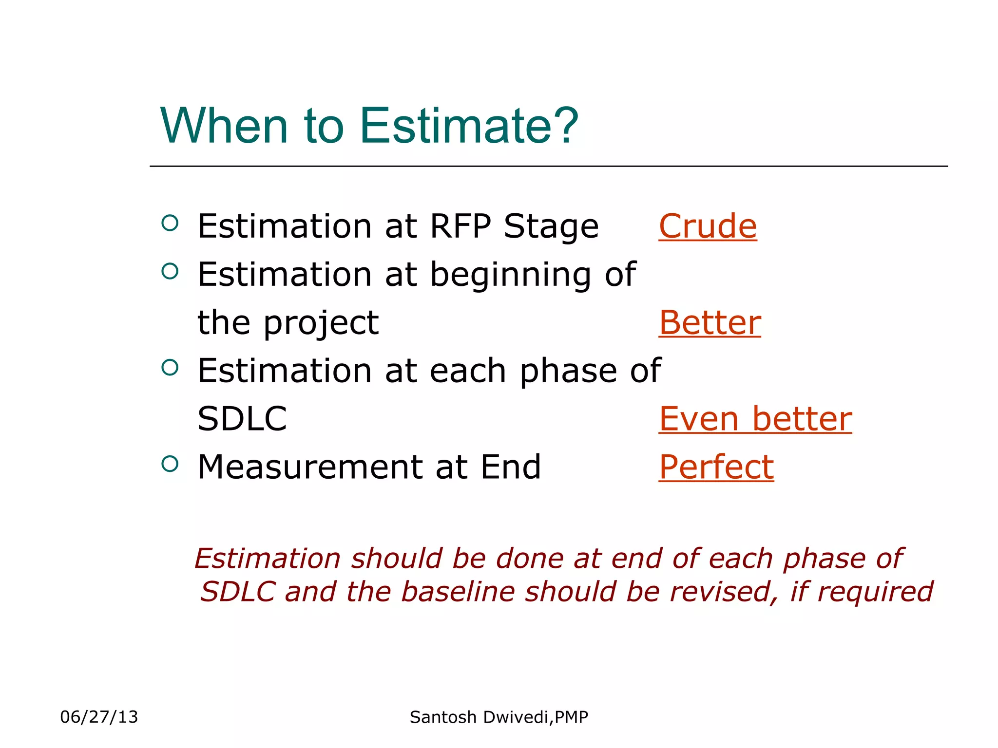 Software estimation and measurement | PPT | Computer Software and Applications | Computing