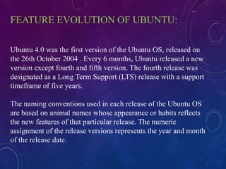 Software evolution analysis of ubuntu operating system | PPTX