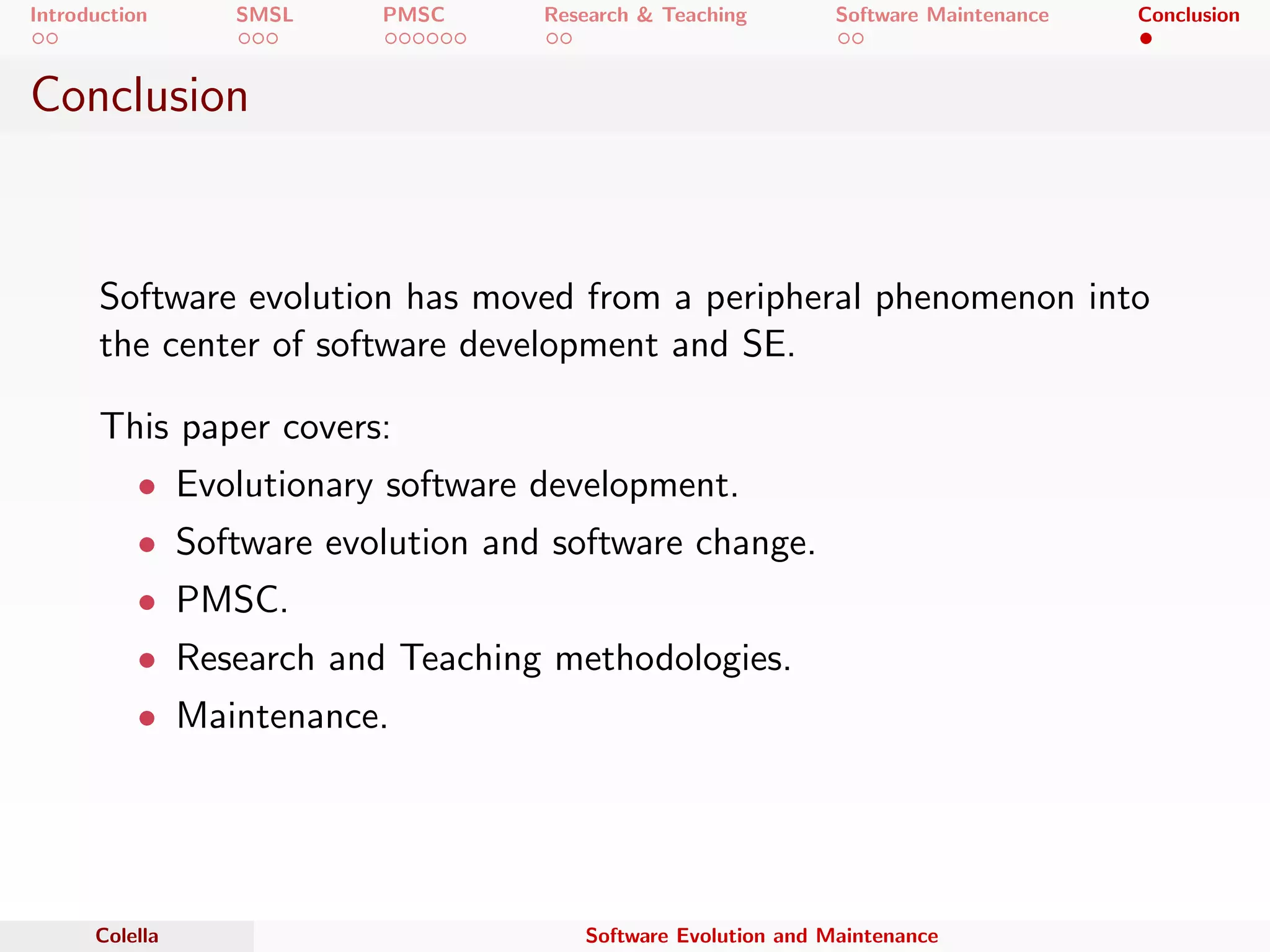 Software evolution and maintenance | PDF