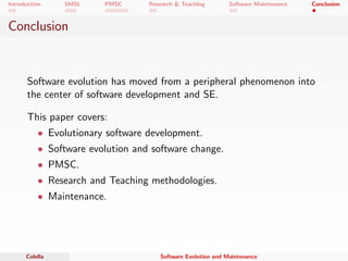 Software evolution and maintenance | PDF