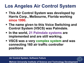 Software Failure Air Traffic Control System | PPT