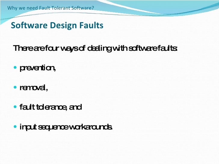 Software Fault Tolerance
