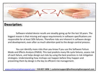 Software fmea for medical devices | PDF