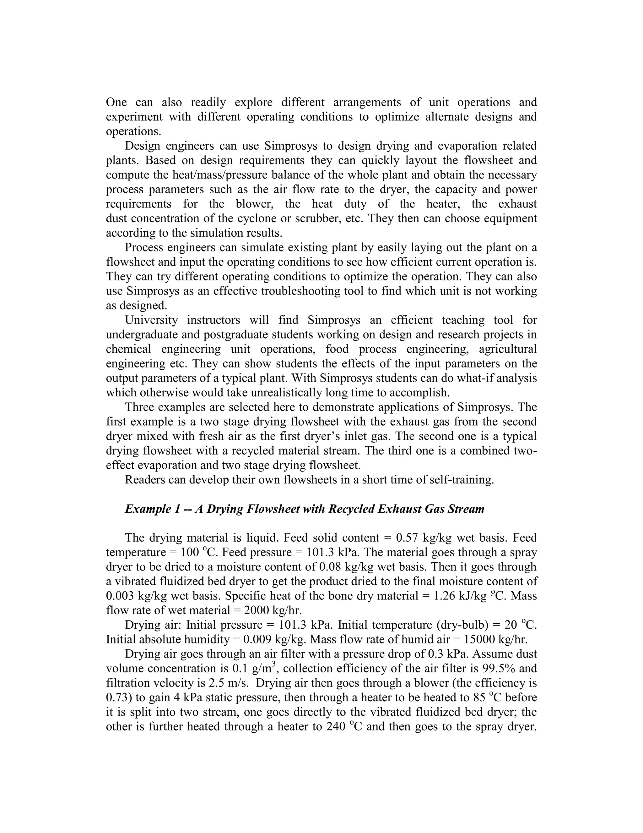 Software for design and analysis of drying systems | PDF