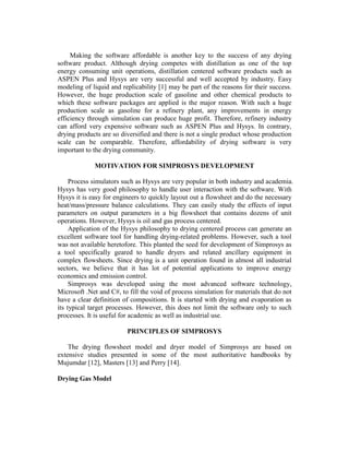 Software for design and analysis of drying systems | PDF