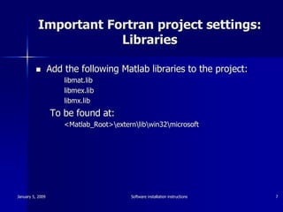 Matlab Krit Installation Instructions (2009) | PPT
