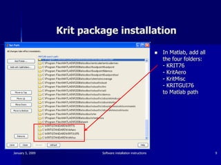 Matlab Krit Installation Instructions (2009) | PPT
