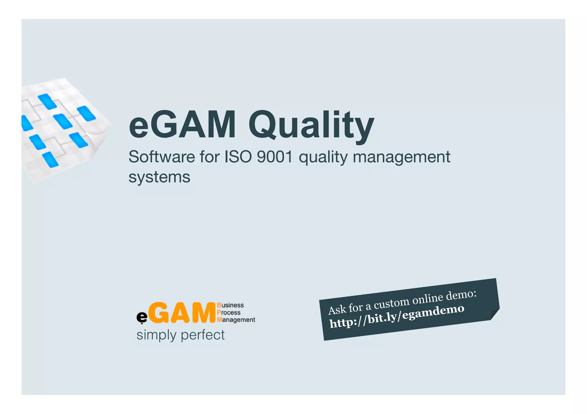 Software for ISO 9001 quality management systems eGAM | PDF | Computer ...