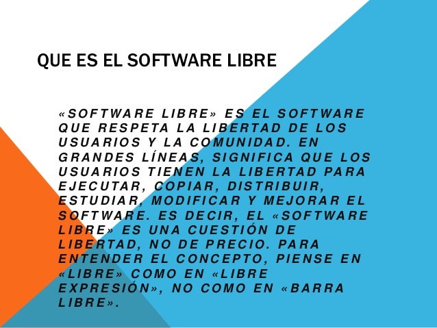 Software libre Definicion