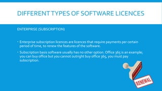 Software licences | PPT