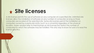Software licencing techniqes | PPTX