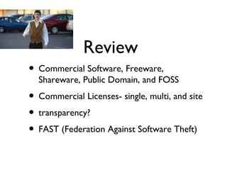 Software license | PPT | Shareware and Freeware | Computer Software and Applications