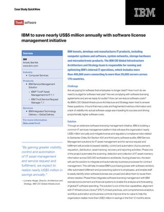 IBM Saves UD $5million annually with software license management ...