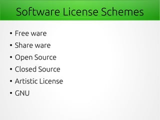 Software license schemes | PPT