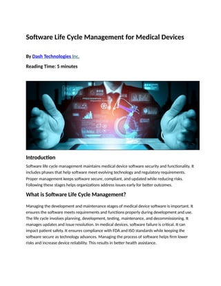 Software Life Cycle Management for Medical Devices.pptx