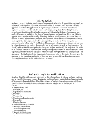 Software lifecycle model report | PDF