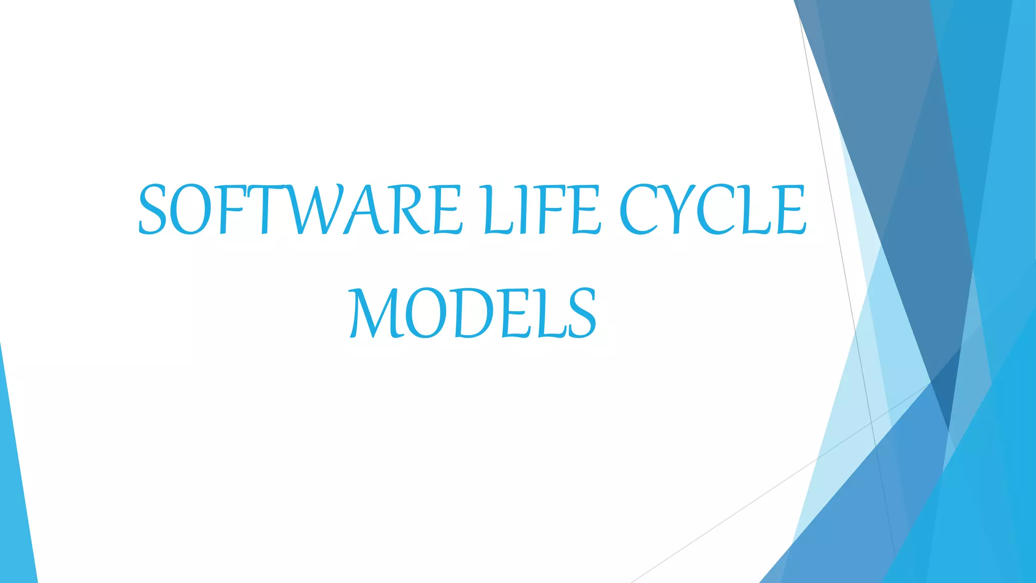 Software life cycle models | PPTX | Operating Systems | Computer Software and Applications